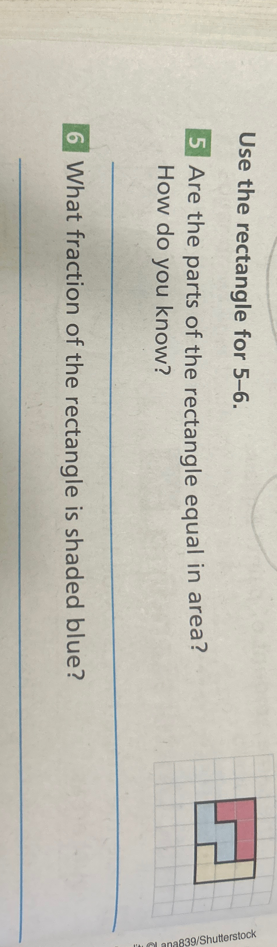 Use the rectangle for 5-6.Are the parts of the | Chegg.com