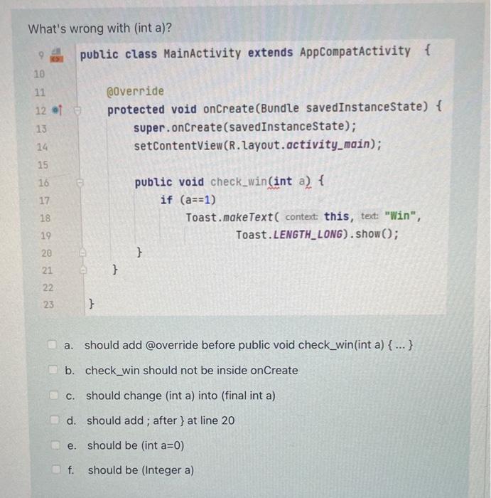 Solved Which statement can result in updating listview while | Chegg.com