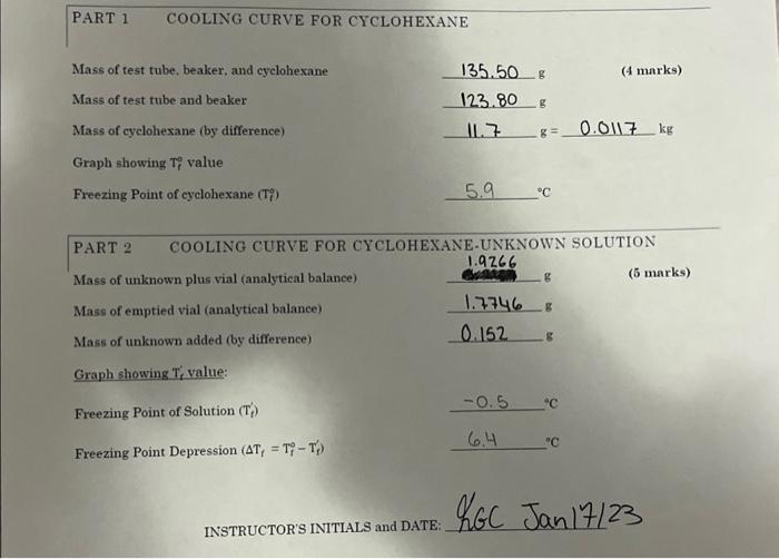 Solved 2 Using Your Δt T Value The Other Data And