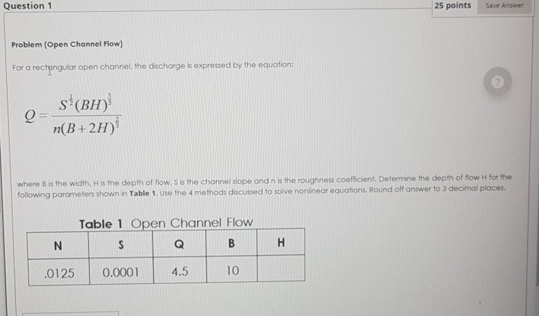 Solved Question 1 25 points Save Answer Problem (Open | Chegg.com