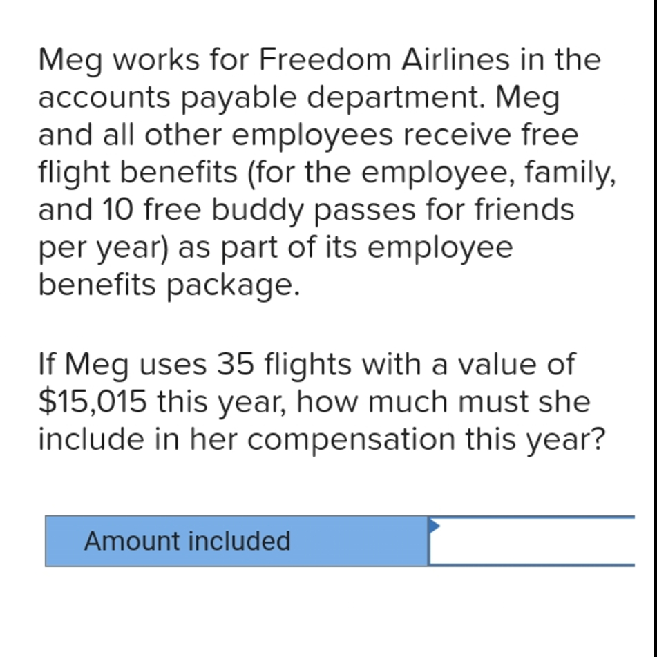 Solved Meg works for Freedom Airlines in theaccounts payable | Chegg.com