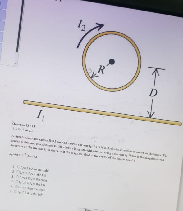 Solved 612D1Question 1313Jols 4A circular loop has radius | Chegg.com