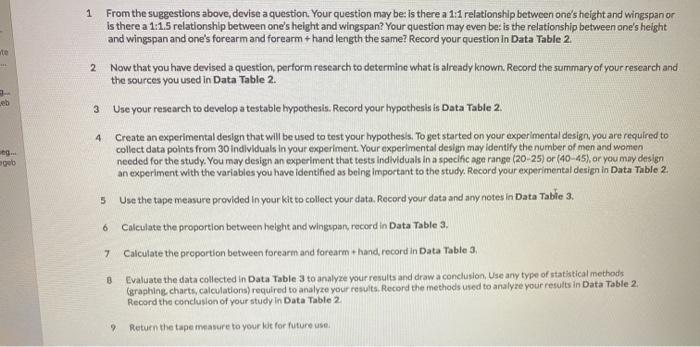 Experiment 2 Data Data Table 2 Data Table 3 Exercise | Chegg.com