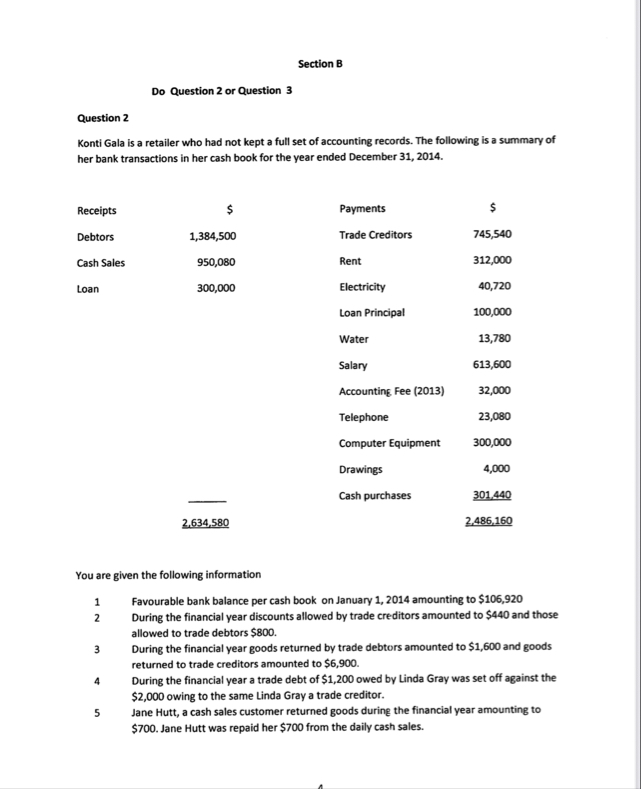 Solved Section BDo Question 2 ﻿or Question 3Question 2Konti | Chegg.com