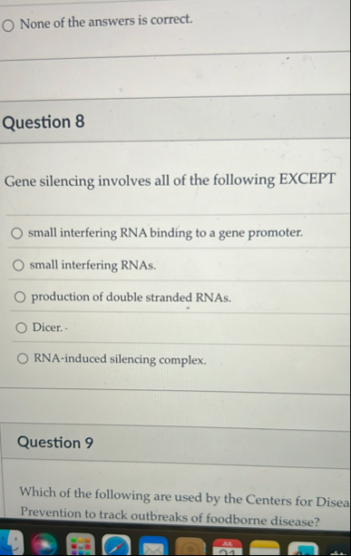 Solved None of the answers is correct.Question 8Gene | Chegg.com