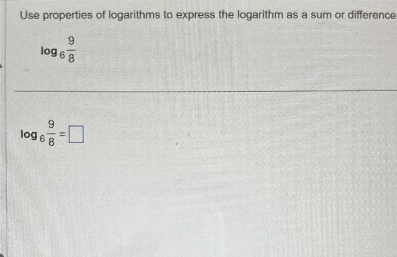 Solved Use properties of logarithms to express the logarithm | Chegg.com