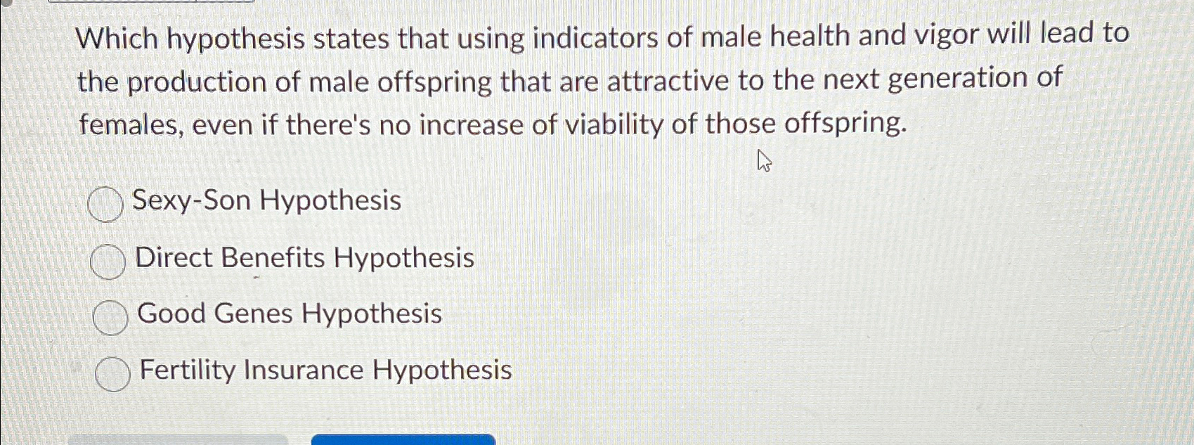 Solved Which hypothesis states that using indicators of male | Chegg.com