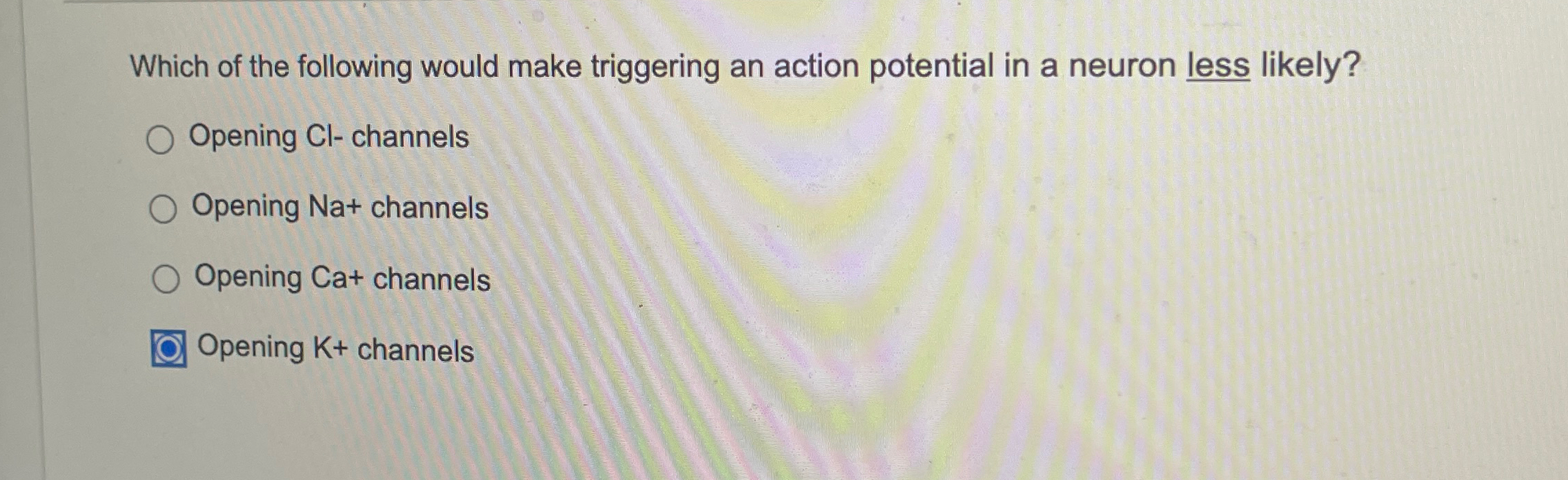 Solved Which of the following would make triggering an | Chegg.com