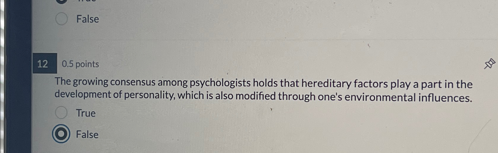 Solved 0.5 ﻿pointsThe growing consensus among psychologists | Chegg.com