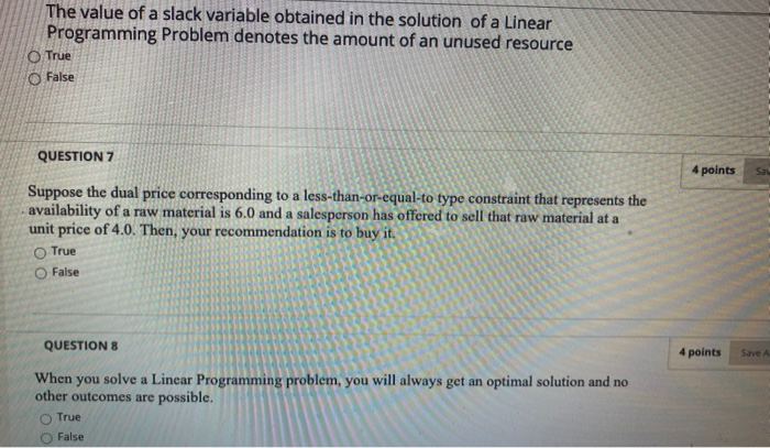 Solved The value of a slack variable obtained in the | Chegg.com