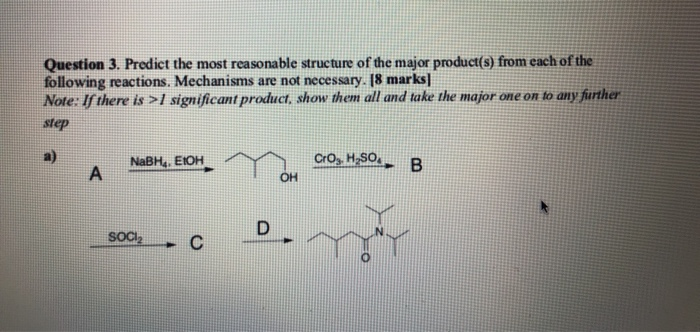 Solved Question 3. Predict the most reasonable structure of | Chegg.com