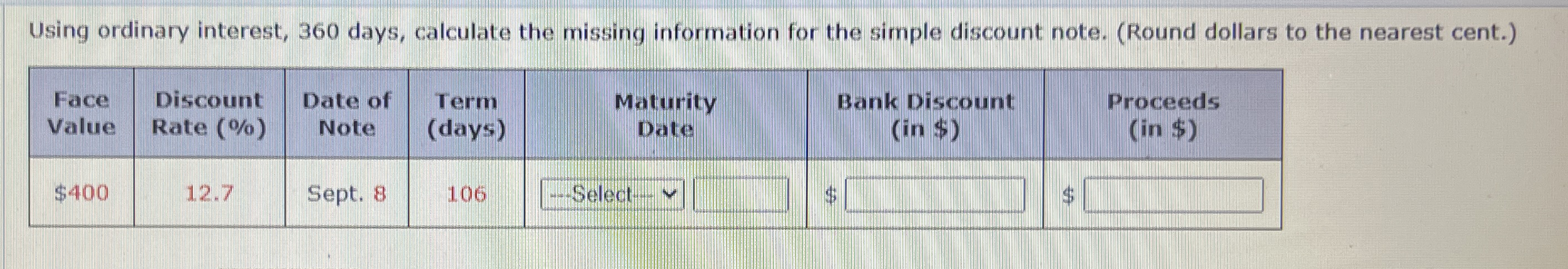 Solved by an EXPERT Using ordinary interest, 360 ﻿days, calculate the ...