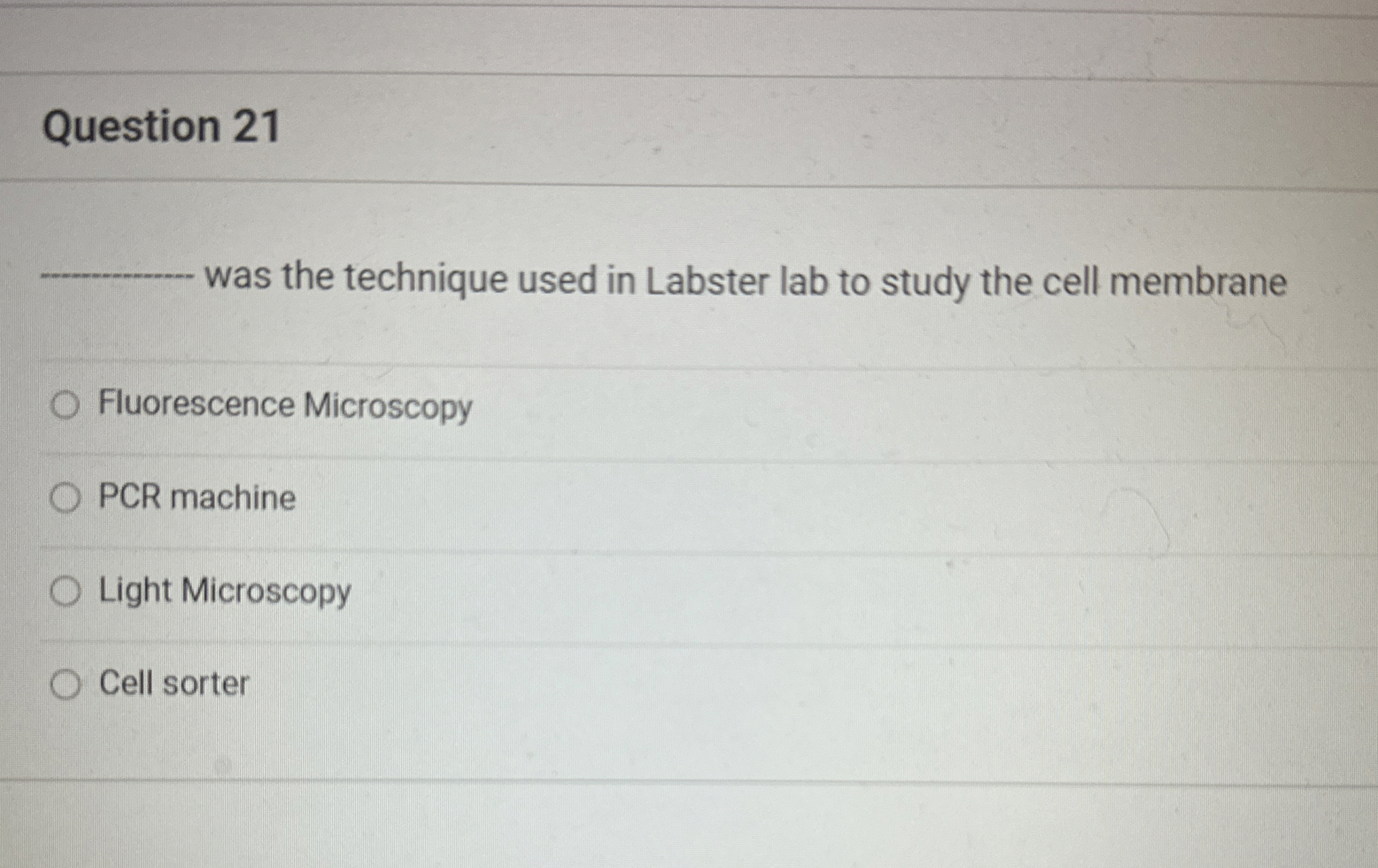 Solved Question 21 ﻿was the technique used in Labster lab | Chegg.com