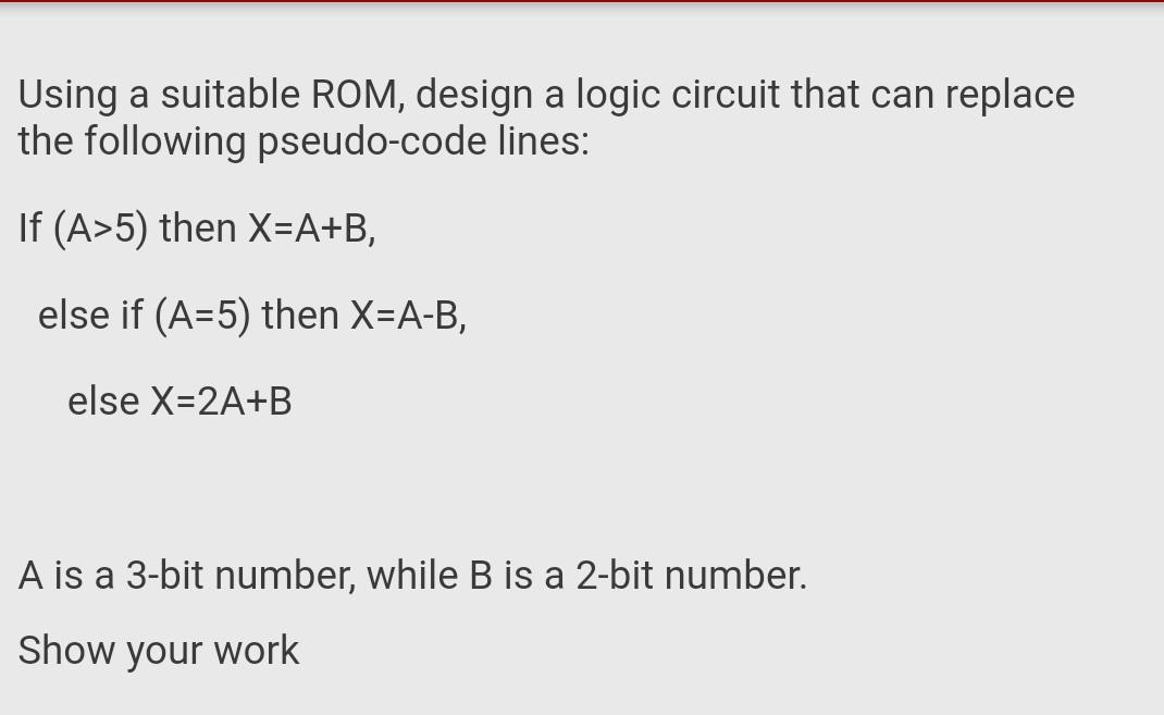 Solved Using a suitable ROM, design a logic circuit that can | Chegg.com