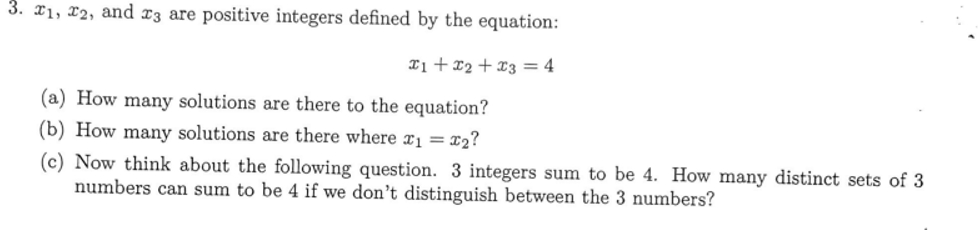 Solved x1,x2, ﻿and x3 ﻿are positive integers defined by the | Chegg.com