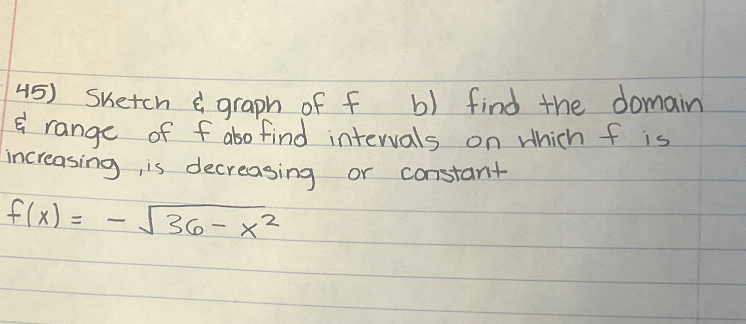Solved Sketch & graph of f,b ﻿find the domain & range of f | Chegg.com