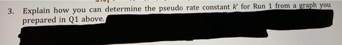 Solved 3. Explain how you can determine the pseudo rate | Chegg.com