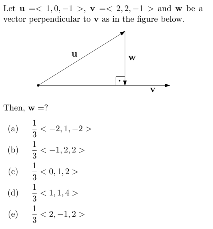 Solved Let u= ,v= ﻿and w ﻿be a vector | Chegg.com