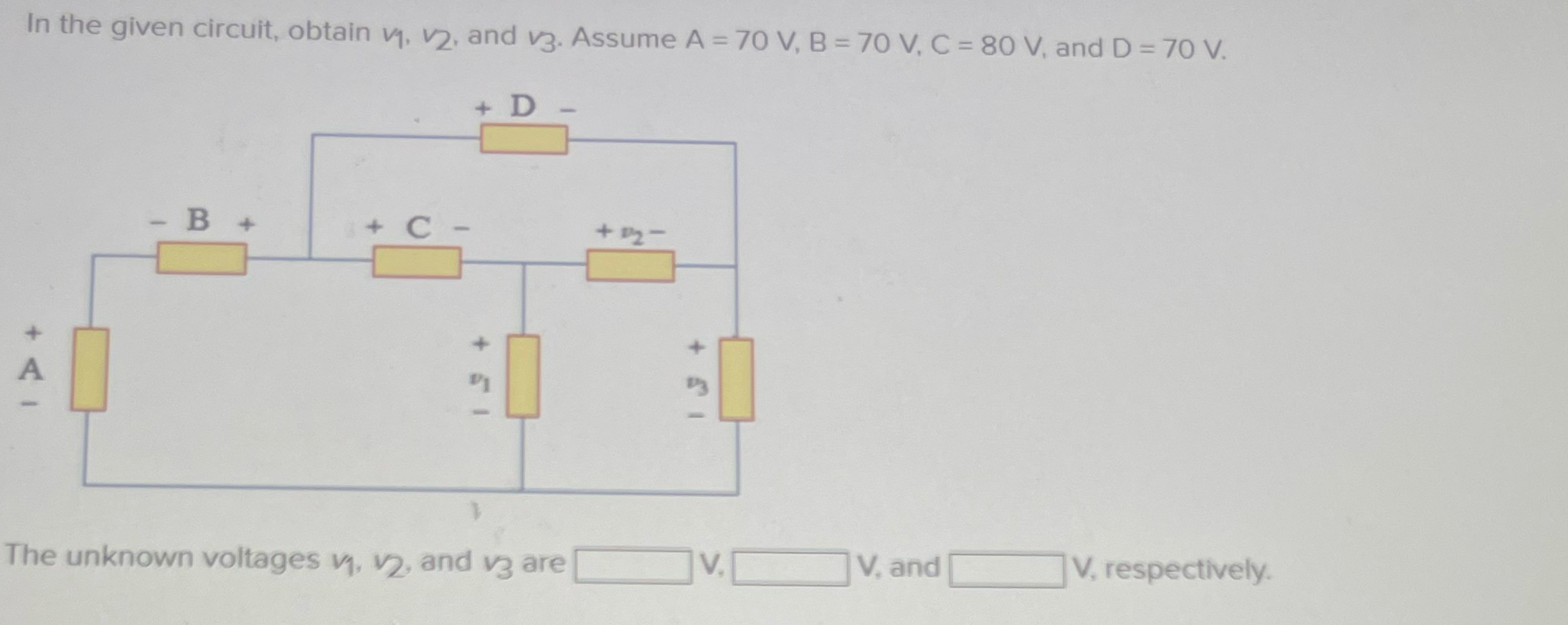 Solved In the given circuit, obtain v1,v2, ﻿and v3. ﻿Assume | Chegg.com