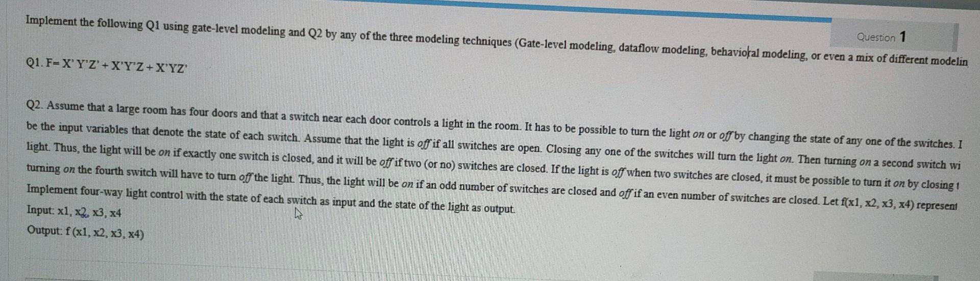 Solved need detailed answer of verilog code, implementation | Chegg.com