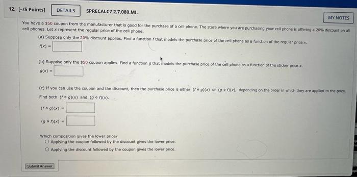 Solved Consider the function h(x)=x2+5x2, Which of the | Chegg.com