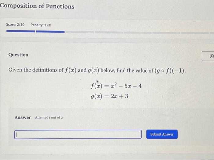 Solved Composition of Functions :Given the definitions of | Chegg.com