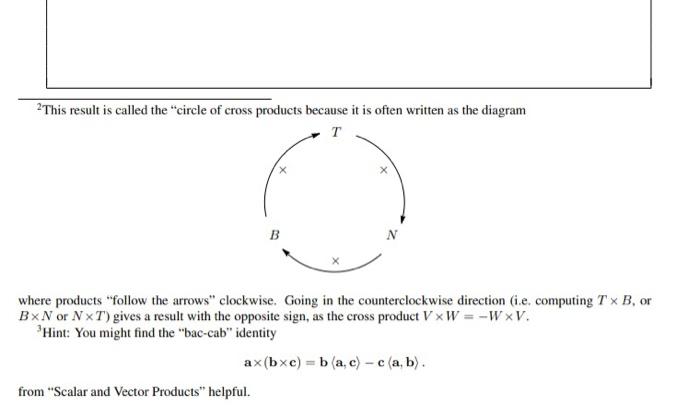 Solved 2. (The circle of cross products) 2 Suppose we have | Chegg.com