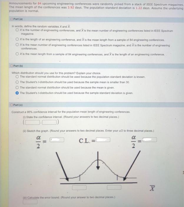 Solved Announcements for 84 upcoming engineering conferences | Chegg.com