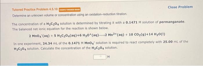 Solved Tutored Practice Problem 4.5.10 Close Problem | Chegg.com