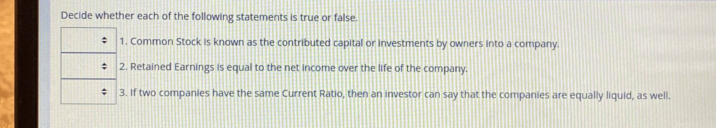 Solved Decide whether each of the following statements is | Chegg.com