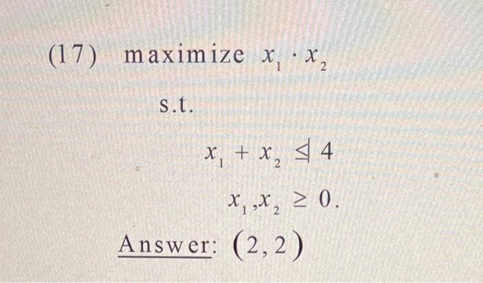 Solved Solve the following using the Fritz-John conditions. | Chegg.com