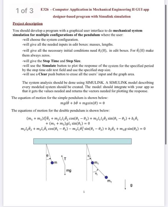 (USING SIMULINK ). 1 of 3 E326 Computer Application | Chegg.com
