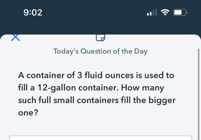 Solved A container of 3 fluid ounces is used to fill a | Chegg.com
