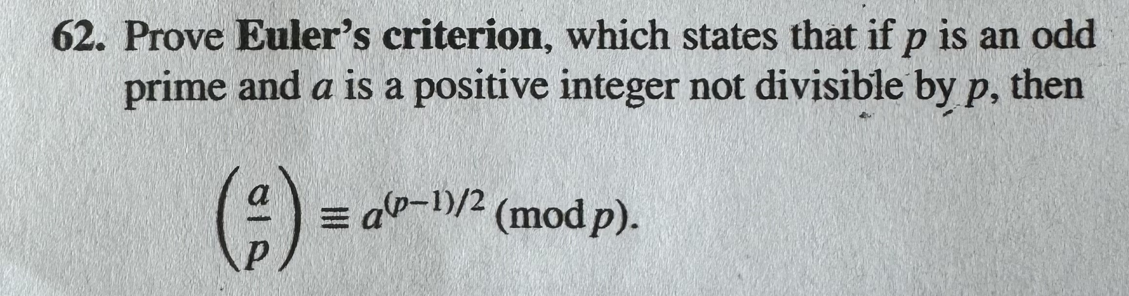 Use Exercise 62 ﻿to show that if p ﻿is an odd prime | Chegg.com