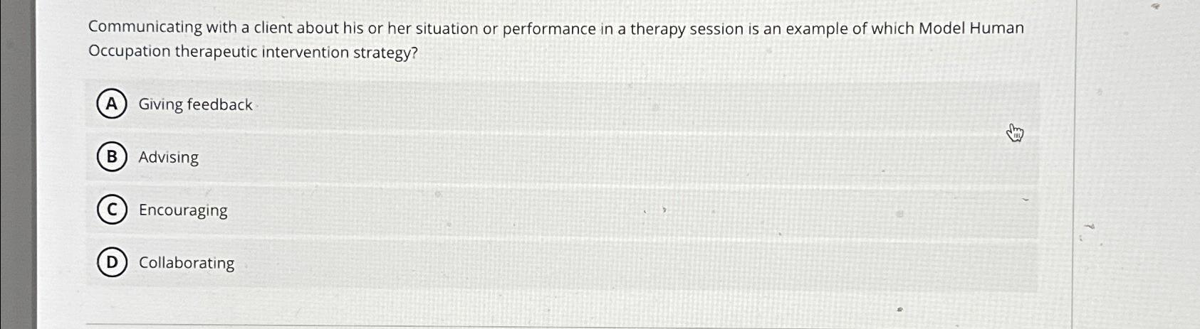 Solved Communicating with a client about his or her | Chegg.com