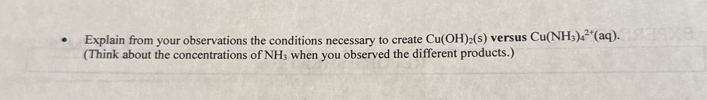 Solved Explain from your observations the conditions | Chegg.com