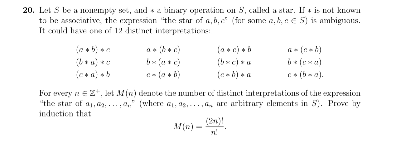 Solved Let S ﻿be a nonempty set, and ** ﻿a binary operation | Chegg.com
