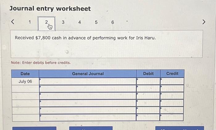 Solved Journal entry worksheet None of the work | Chegg.com