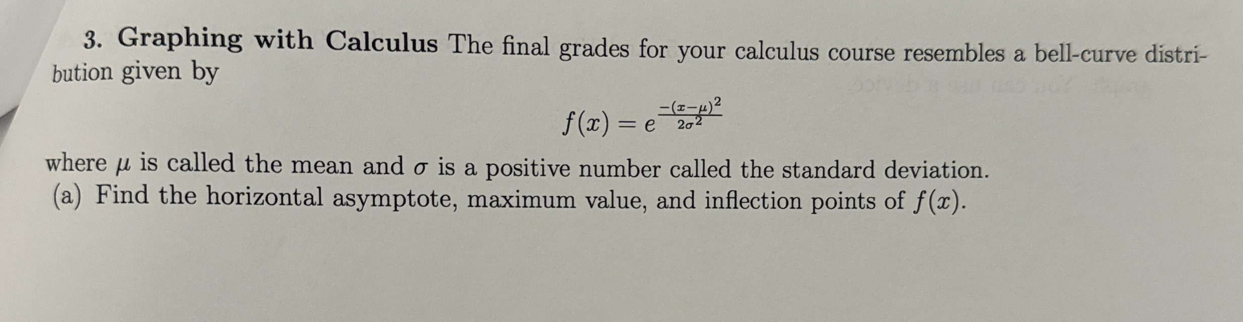 Solved How to solve Graphing with Calculus The final grades | Chegg.com