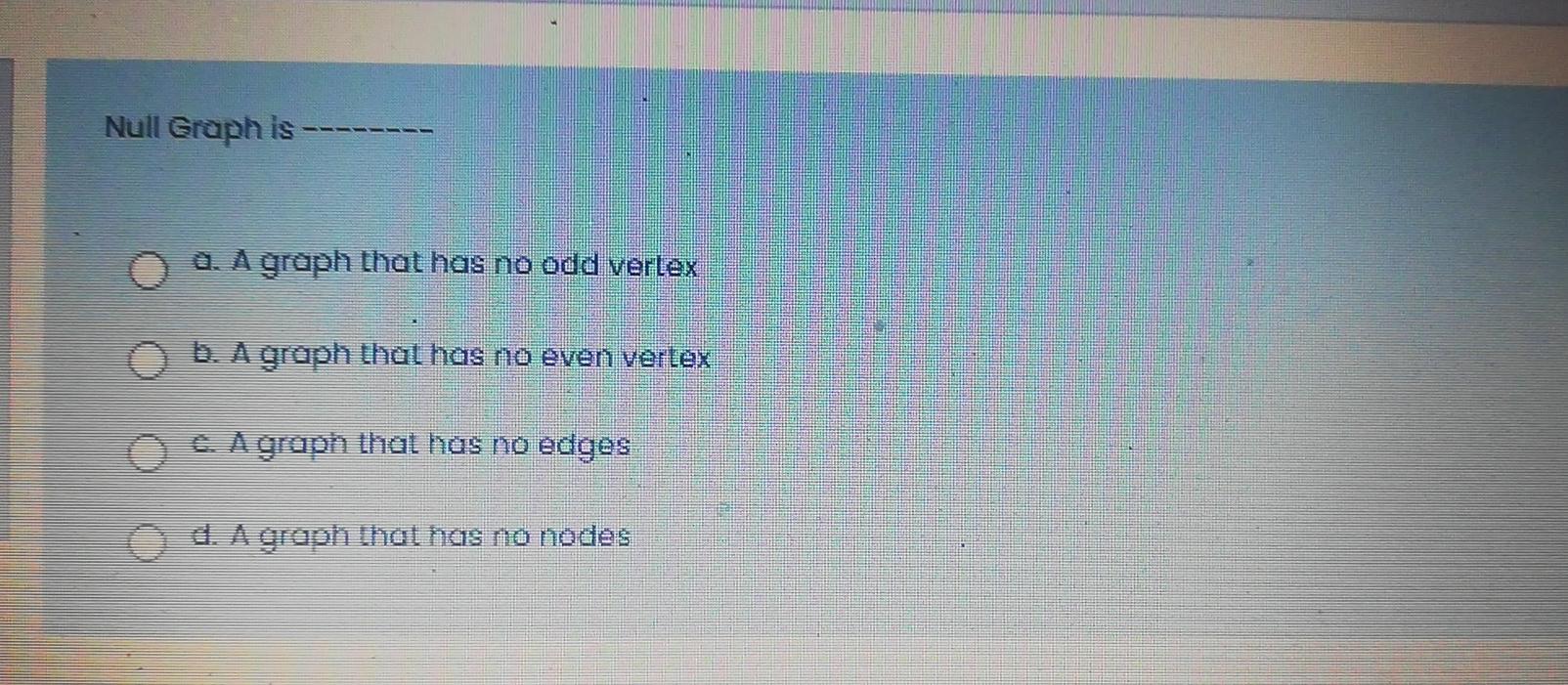 Solved Null Graph is Q. Ağróph that has no odd vertex b. A | Chegg.com