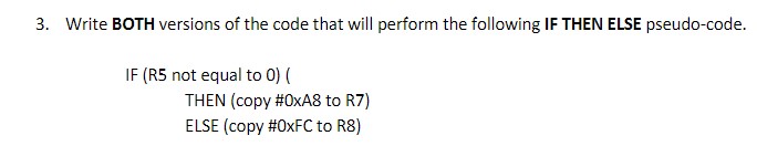 Solved Write BOTH versions of the code that will perform the | Chegg.com