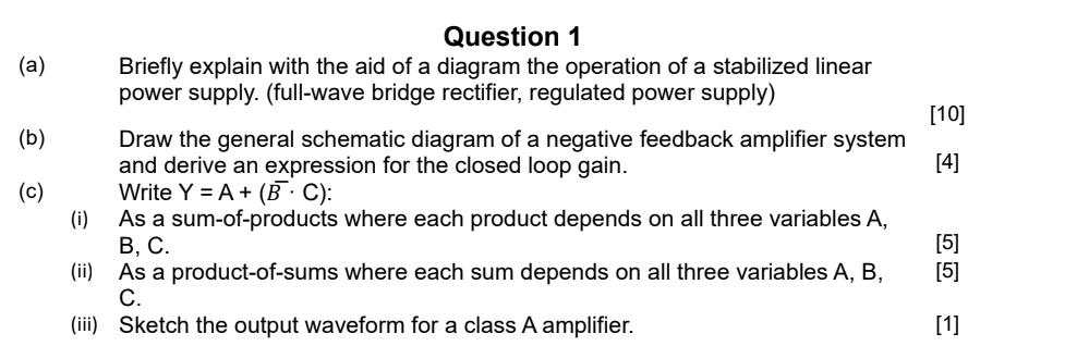 Solved Question 1(a) ﻿Briefly explain with the aid of a | Chegg.com