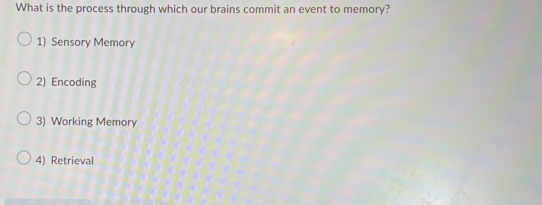 Solved What is the process through which our brains commit | Chegg.com