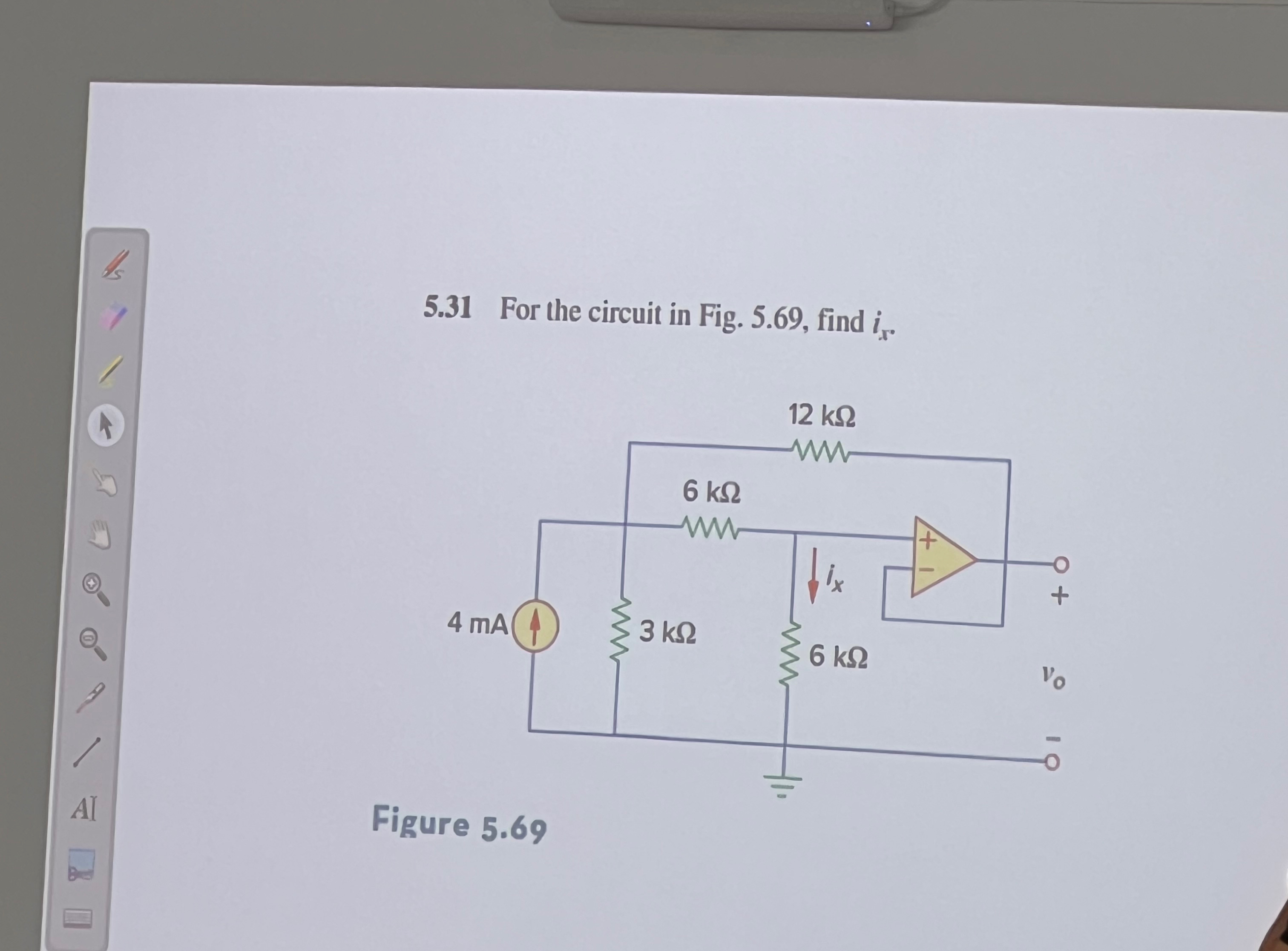 Solved 5.31 ﻿For the circuit in Fig. 5.69, ﻿find ix.Figure | Chegg.com