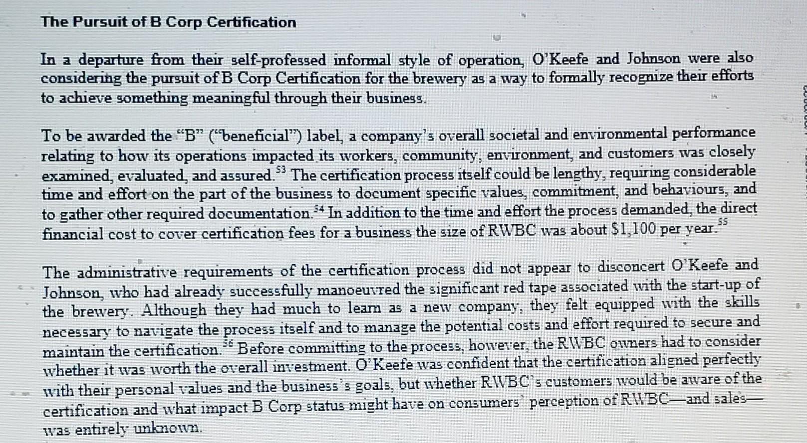 In the fall of 2020, partners Jennie O'Keefe and | Chegg.com