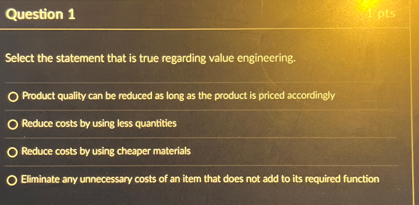Solved Question 1Select the statement that is true regarding | Chegg.com