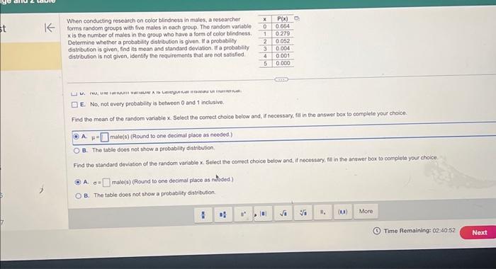 Solved does the table show a probability distribution select | Chegg.com
