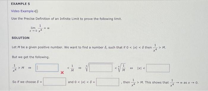 Solved Video Example Use the Precise Definition of an | Chegg.com