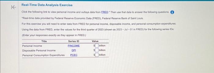 Real-Time Data Analysis Exercise Click the following | Chegg.com