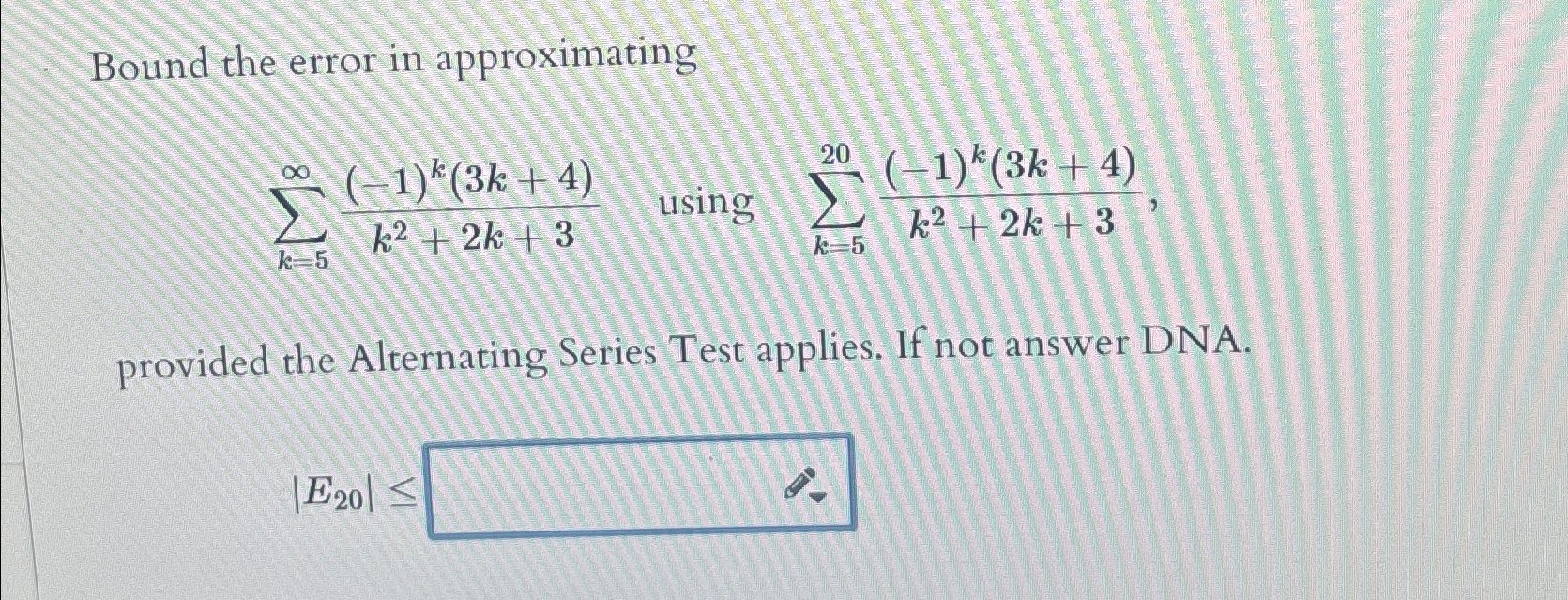 Solved Bound the error in | Chegg.com